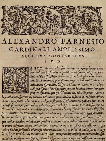 'Opera by Cardinal Gasparo Contarini' Giclee Print | Art.com