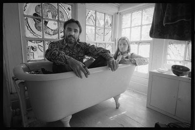 'Dennis Hopper and Wife Michelle Phillips in a Bathtub in New Mexico ...