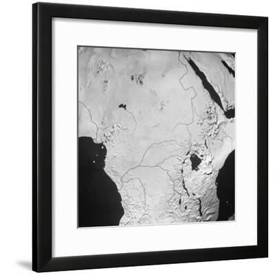 Orographical Map of the Congo Basin and Sahara Desert Photographic ...