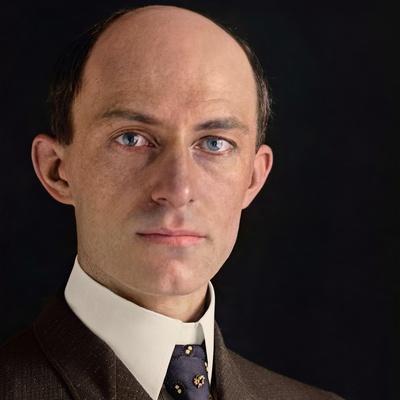 Portrait of Wilbur Wright Age 38, 1905 (Coloured Photo) Giclee Print ...