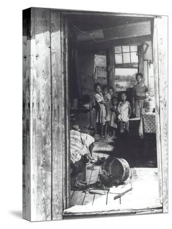 Overcrowded Shack in Caroline County, Virginia, 1941 Stretched Canvas ...