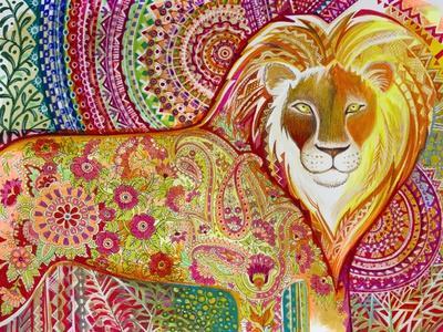 'Mandala Lion' Giclee Print - Oxana Zaiko | Art.com