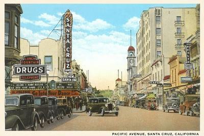 Pacific Avenue, Santa Cruz Art Print | Art.com