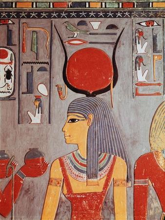 'Painted Limestone Decoration in the Tomb of Horemheb' Giclee Print ...