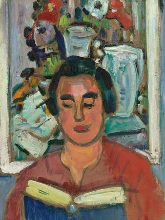 'Painting and Book (Portrait of Miss Jean Mccaig)' Giclee Print ...