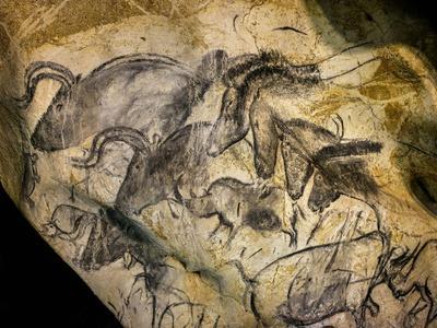Painting in the Chauvet cave, 32,000-30,000 BC Giclee Print | Art.com