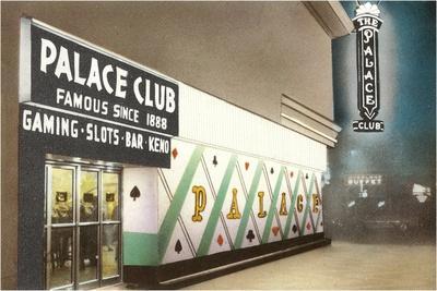 'Palace Club, Gambling in Reno, Nevada' Art Print | Art.com
