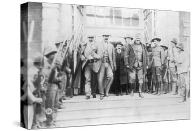 Pancho Villa and General Hugh Scott Stretched Canvas Print | Art.com
