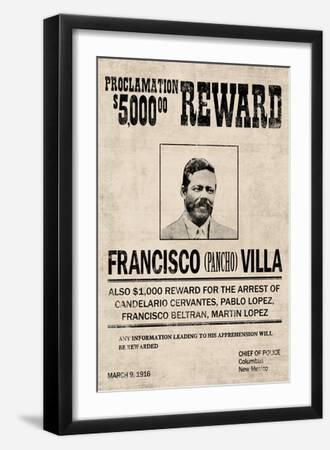 Pancho Villa Wanted I Want You Gringo! Pancho Villa Mexican T Shirt US