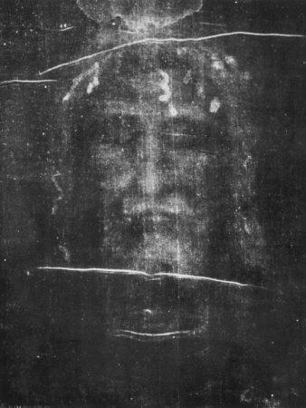 'Part of the First Photograph of the Shroud Showing the Face ...