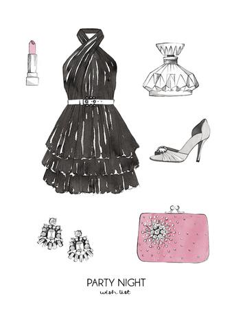 Party Night Wish List Giclee Print Kristine Hegre
