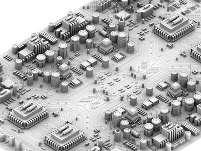 'Circuit Board, Artwork' Photographic Print - PASIEKA | Art.com