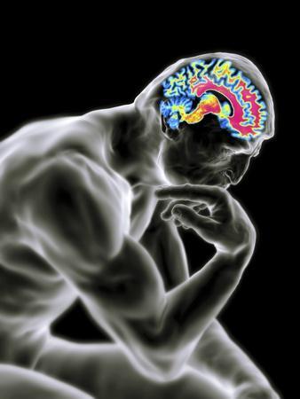 'Man Thinking, Artwork' Photographic Print - PASIEKA | Art.com