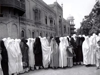'Pathan Women Observe Strict Muslim Purdah as They Come out to Vote at ...