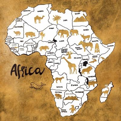 Africa Map Art Print - Patricia Pinto | Art.com