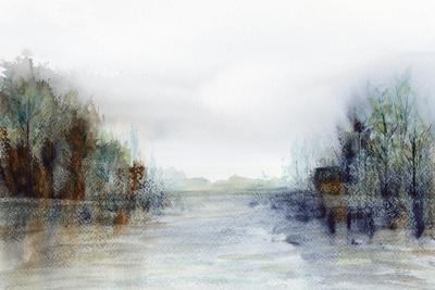 'Trees On Lake' Art Print - Patti Bishop | Art.com