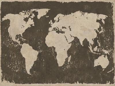 'World Map - Rustic' Giclee Print - Paul Duncan | Art.com