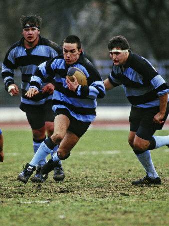 'Rugby Players in Action, Paris, France' Photographic Print - Paul ...