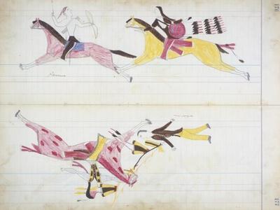 'Pawnee Chased by Cheyenne and a White Man Killed by Crooked Lance from ...