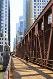 'Pedestrians Crossing a Bridge over the Chicago River, Chicago ...