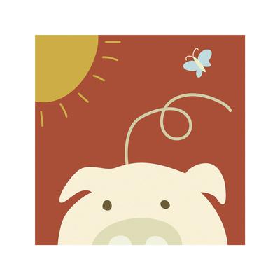 'Peek-a-Boo IV - Pig' Art Print - Yuko Lau | Art.com