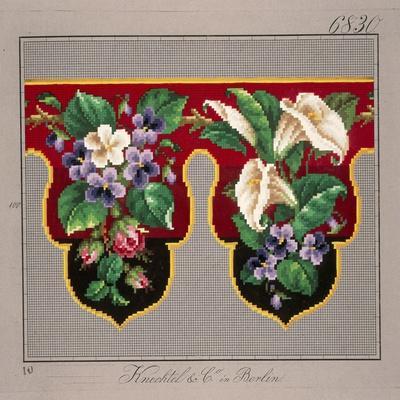 'Pelmet Pattern with Roses, Violets and Callas' Giclee Print | Art.com