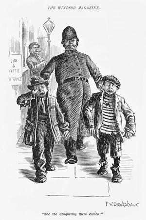 'Jolly Plump Police Constable and His Tearful Prisoners' Art Print ...