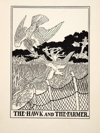 The Hawk and the Farmer,From A Hundred Fables of Aesop, Pub.1903 ...