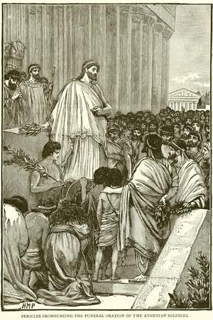 'Pericles Pronouncing the Funeral Oration of the Athenian Soldiers ...