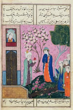 The King Bids Farewell', Poem from the Shiraz Region, C.1470-90 Giclee ...