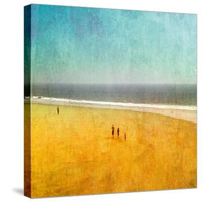 'Beach Kids' Stretched Canvas Print - Pete Kelly | Art.com