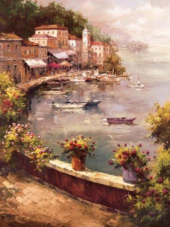 'Italian Harbor' Art Print - Peter Bell | Art.com