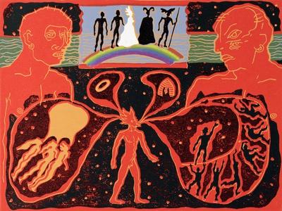 'The Rhinemaidens Sing of Loss of Gold as Gods Cross Rainbow Bridge ...
