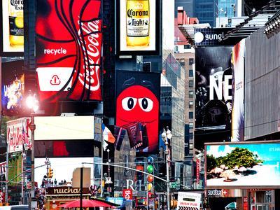 Times Square Street Pole Banners New York Nyusa Jun 8 2011 Stock Photo