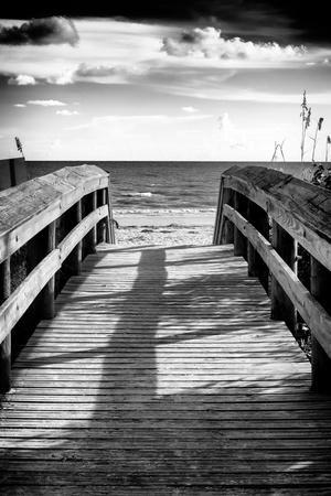 Beach Sunset Black And White