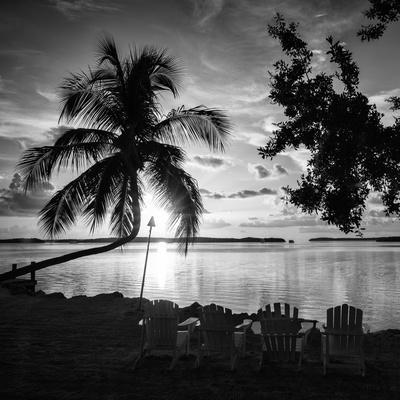 Black And White Ocean Sunset