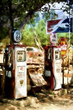 Vintage Gas Station Art Hot Rods, Artwork, Painting, Vintage, Car, Gas
