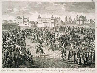 Triumphant Entry of the French into Warsaw in 1806 under the Command of ...