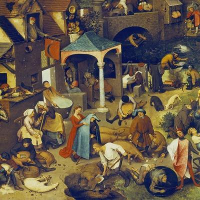 'The Flemish Proverbs. (Detail of the Lower Centre)' Giclee Print ...