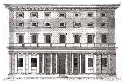 View of the Facade of Palazzo Massimi Alla Valle, Rome, Designed by ...