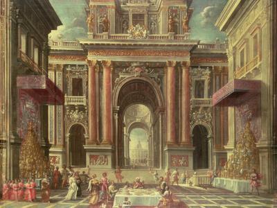 'Magnificent Feast in the Courtyard of a Baroque Palace' Giclee Print ...