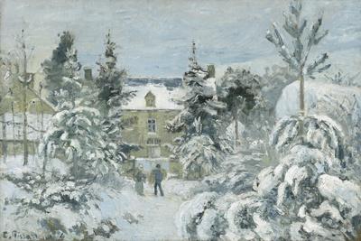 'Piette's House at Montfoucault, 1874 (Oil on Canvas)' Giclee Print ...