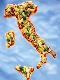 'Pizza in Shape of Map of Italy' Photographic Print | Art.com