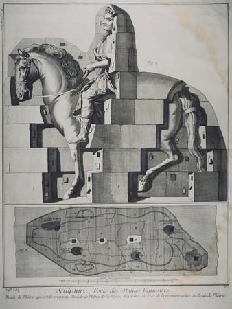 'Plate Showing Plaster Model of Equestrian Figure and Plan of First ...