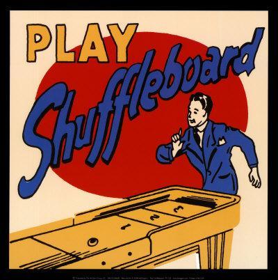 'Play Shuffleboard' Art Print - Retro Series | Art.com