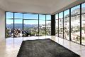 'Empty Room Interior with Floor to Ceiling Windows and Scenic View ...