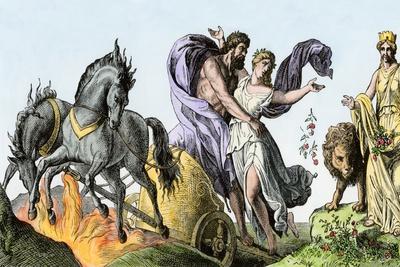 Pluto (Hades) Takes Persephone (Proserpine) in Front of His Mother ...
