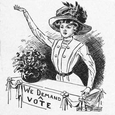 Political Cartoon on Suffrage Movement Giclee Print | Art.com