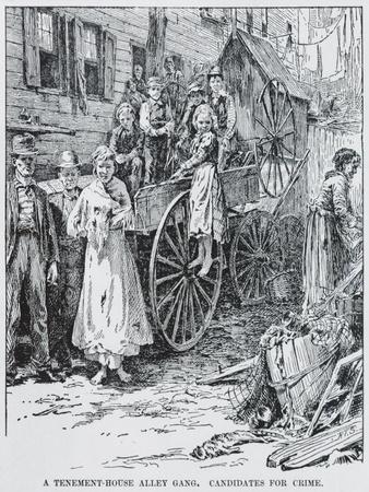 'Poor Tenements near Wagon' Giclee Print | Art.com