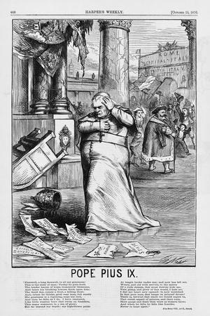 'Pope Pius IX Political Cartoon by Thomas Nast' Giclee Print | Art.com
